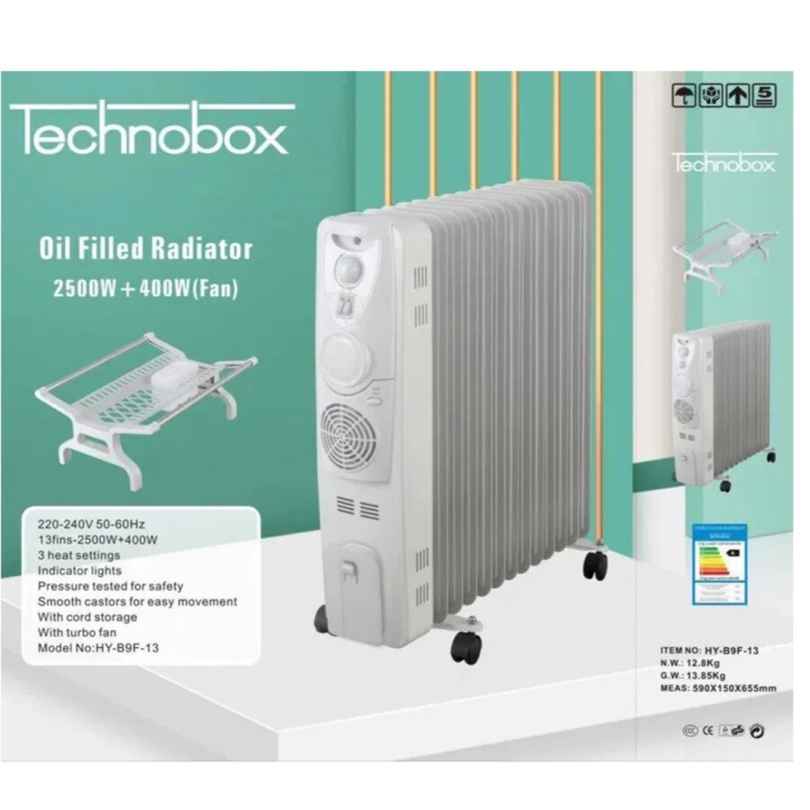 Купить Масляный обогреватель Technobox HY-B9F-13 Белый в Ташкенте, (Арт: 6E3FT4G) - Tovar.uz