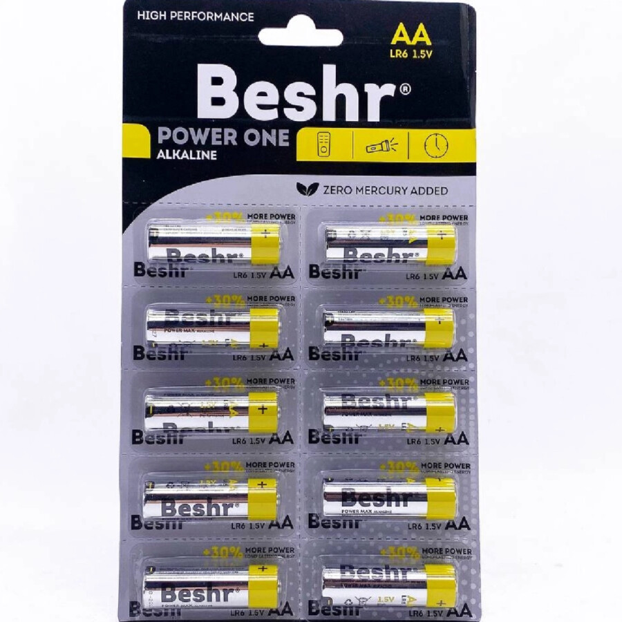 Купить Батарейка Beshr Power One Alkaline 1B AA LR6 в Ташкенте, (Арт ...